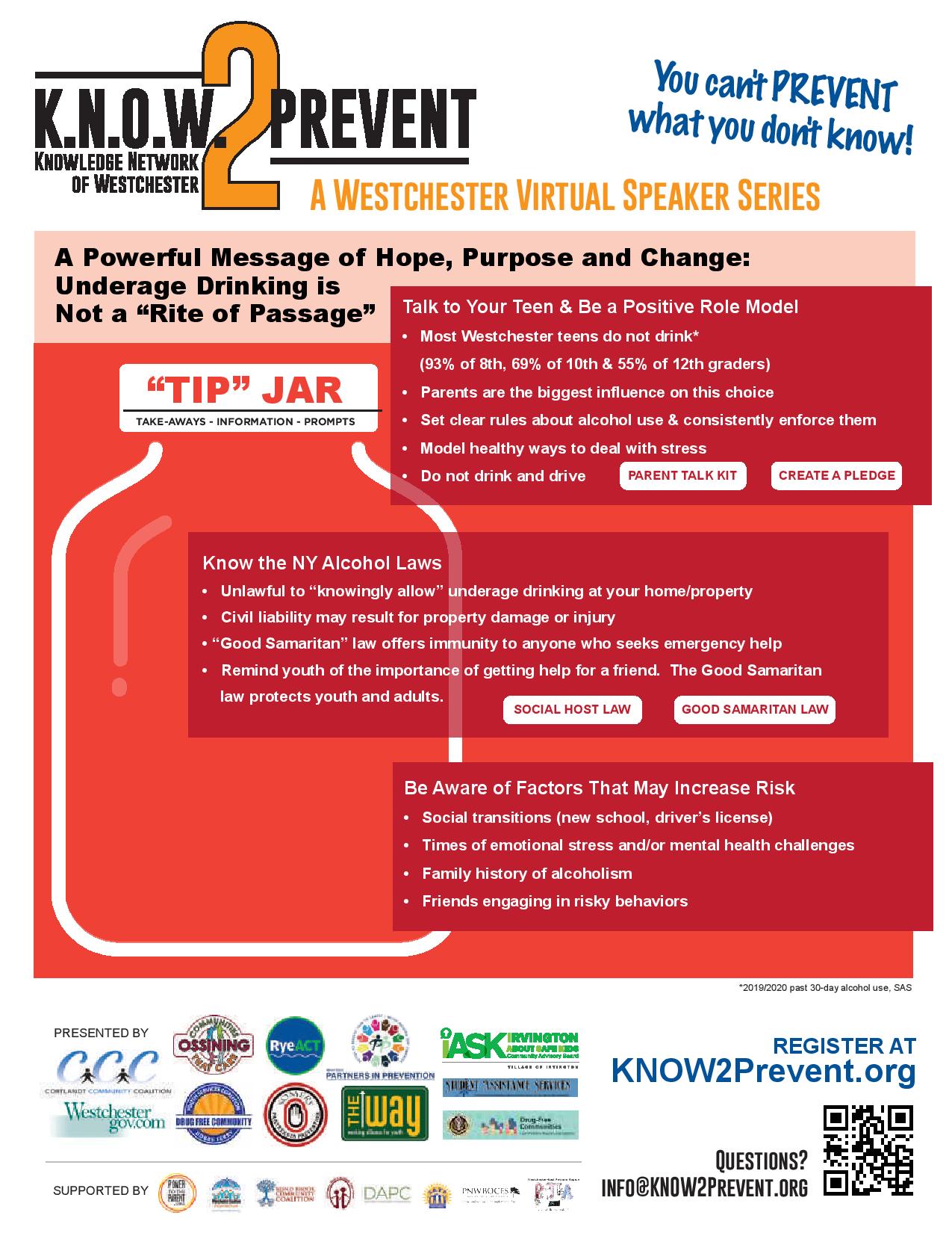 A Message of Hope, Purpose & Change - Underage Drinking is Not A "Rite ...